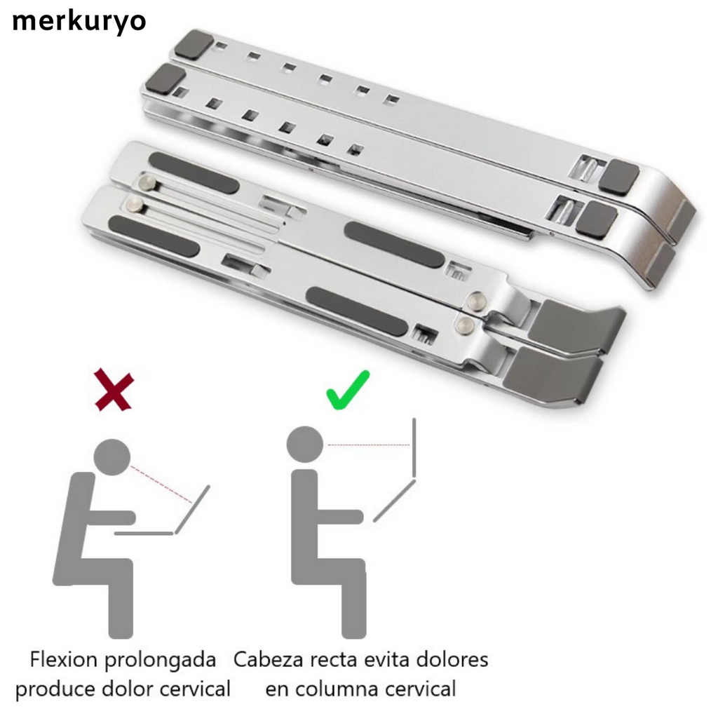 Soporte Plegable Para Computador Portátil en Aluminio – merkuryo